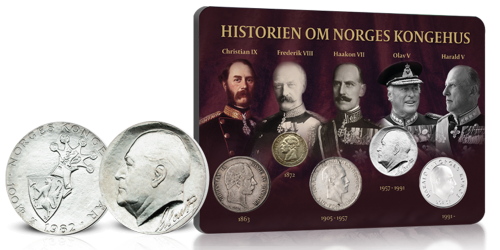 Historien om Norges kongehus fortalt gjennom sølvmynter - Sølv - Samlerhuset.no